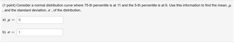 Solved Point Consider A Normal Distribution Curve Where Chegg