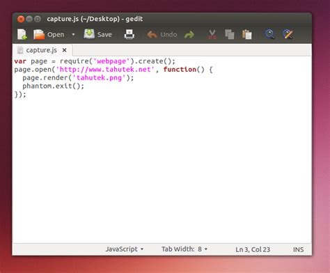 mengambil screenshot halaman web dari terminal