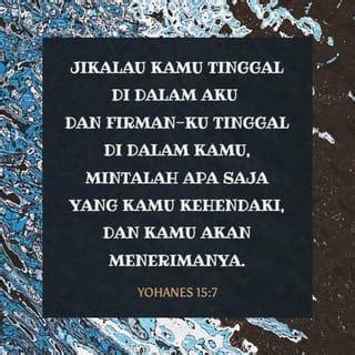 Yohanes 15:6-8 Barangsiapa tidak tinggal di dalam Aku, ia dibuang ke luar seperti ranting dan ...