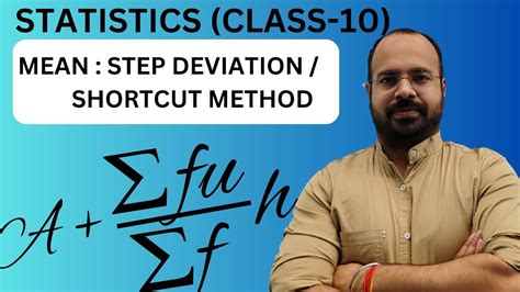 Statistics Class 10 Ch 13 Exercise 13 1 Stepdeviation Method Shortcut Method Youtube