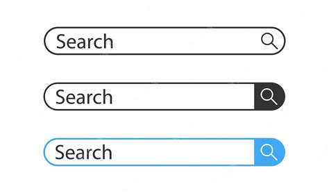 Premium Vector Search Bar Icons Website Field Illustration Symbol App