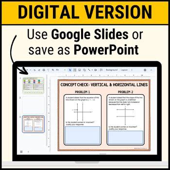 Equations Of Vertical And Horizontal Lines Activity Print And Digital