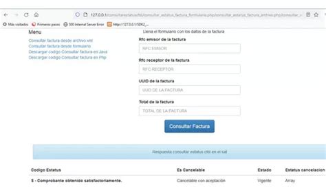 Consultar Factura En El Sat Estatus Cfdi Php Codigo Fuente En Venta En