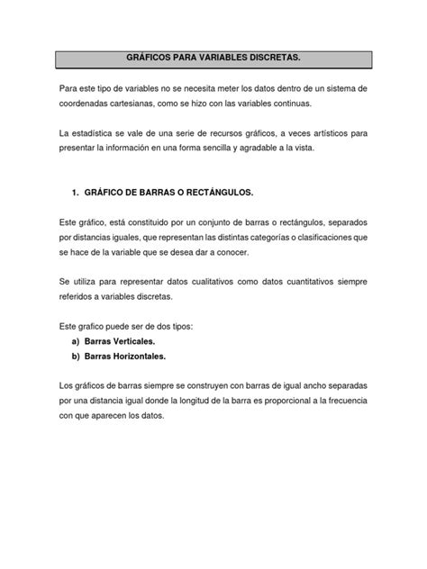 Tema 4 Gráficos Para Variables Discretas Pdf