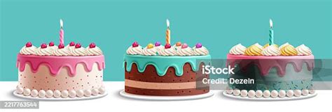 케이크 생일 3d 요소 클립 아트 세트 딸기와 초콜릿 달콤한 디저트 케이크 클립 아트와 촛불과 아이싱 토핑 3차원 형태에 대한 스톡 벡터 아트 및 기타 이미지 Istock