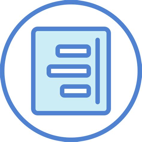 Right Alignment Generic Blue Icon