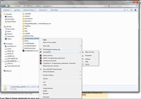 Windows 7 Tortoise SVN 64 Bit Proper Options Are Not Coming On