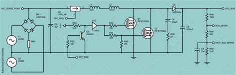 Vector Diagram Of An Electrical Schematic Of An Electronic Device Drawing Circuit With Resistor