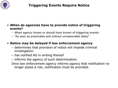 Ppt Agency Data Breach Responsibilities Mgl Ch 93h And Executive Order 504 Powerpoint