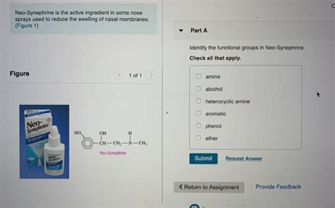 Solved Neo Synephrine Is The Active Ingredient In Some Nose