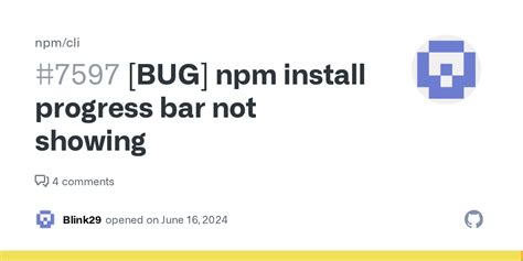 BUG Npm Install Progress Bar Not Showing Issue Npm Cli GitHub