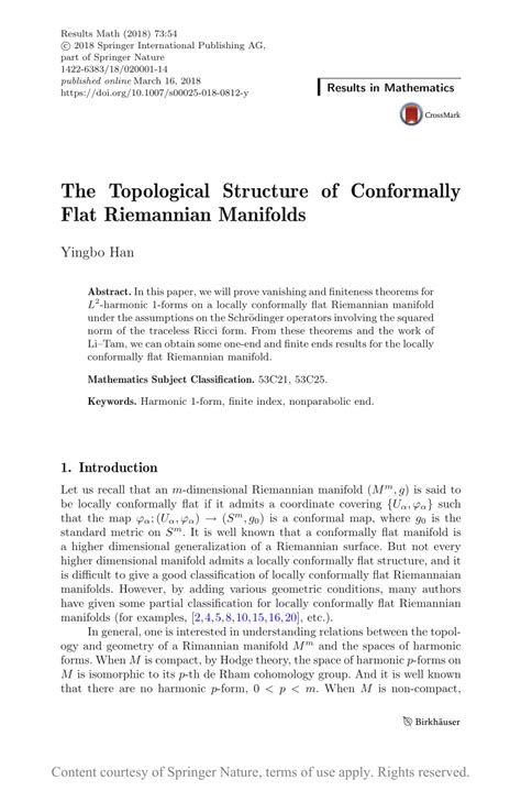 The Topological Structure Of Conformally Flat Riemannian Manifolds
