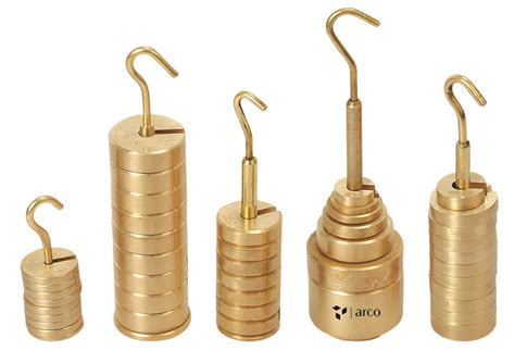 Masses Set Slotted And Hanger Brass Sts