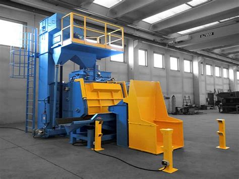 crawler shot blasting machine with automatic loading and unloading