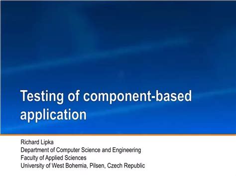 PPT Testing Of Component Based Application PowerPoint Presentation Free Download ID 3145650