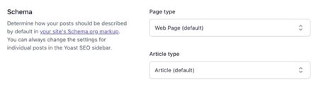The Page Or Article Type In Your Schema Settings Yoast
