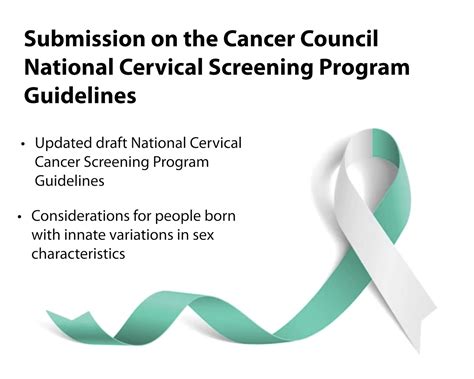 Submission On The Cancer Council National Cervical Screening Program Guidelines