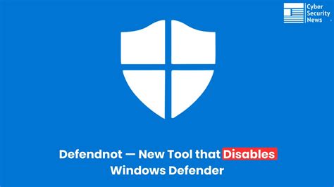 defendnot disables windows defender by posing as an antivirus solution