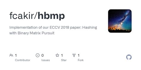 Github Fcakirhbmp Implementation Of Our Eccv 2018 Paper Hashing With Binary Matrix Pursuit