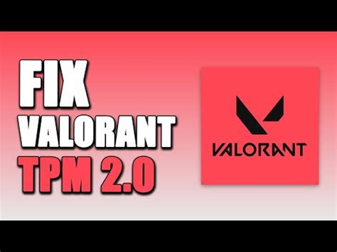 FIX TPM Valorant Error Vanguard Valorant Windows TPM Easy Steps Видео