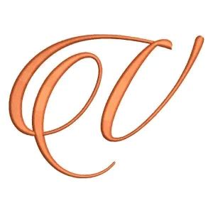 Matriz De Bordado Fonte Chandler Script Letra T Para Download Imediato Na E Bordados