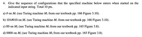 4 give the sequence of configurations that the
