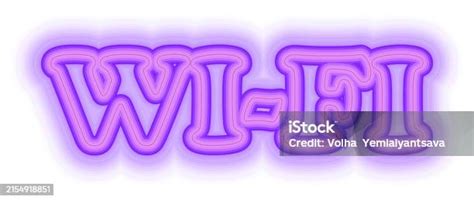 Wifi 신호 네온 효과 벡터 일러스트 레이 션입니다 투명한 배경에 네온 보라색 글자 개선에 대한 스톡 벡터 아트 및 기타 이미지 Istock