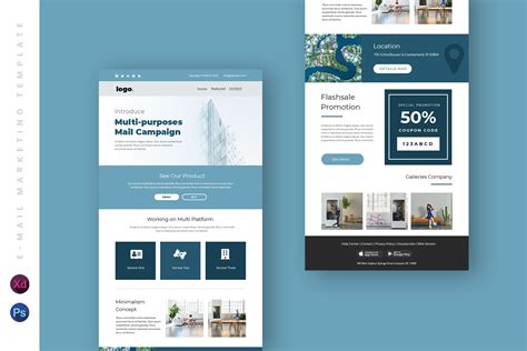 business email newsletter ui template tmint