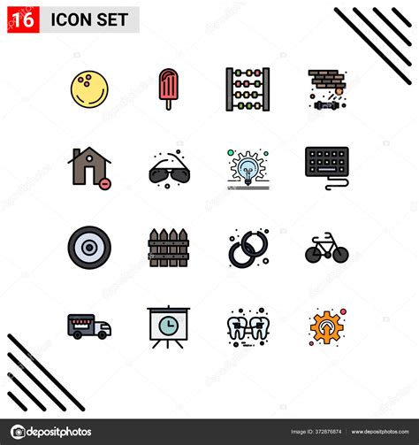 Creative Icons Modern Signs Symbols Estate Buildings Abacus Play Breaker Stock Vector By