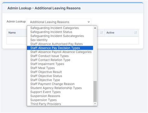 How To Edit Lookup Tables Bromcom Documentation Centre