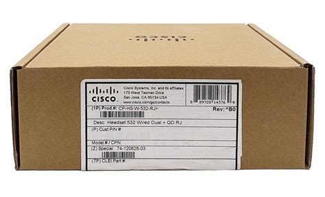 Cisco Headset Wired Dual Rj Cp Hs W Rj