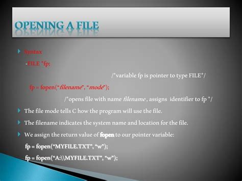 File Handling In C Ppt