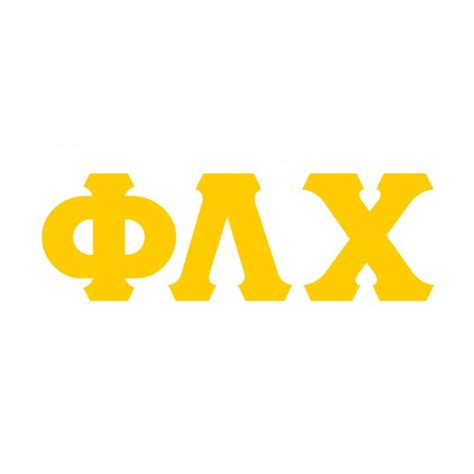 Phi Lambda Chi Big Greek Letter Window Sticker Decal Sale 8 95 Greek Gear®