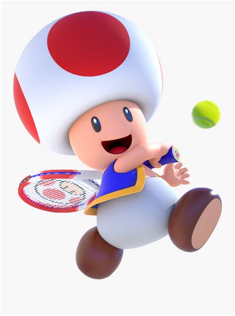 Toad From Super Mario Bros Hitting A Tennis Ball