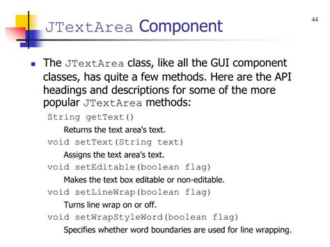 Ppt Chapter 18 Gui Programming Component Layout Additional Gui Components Powerpoint