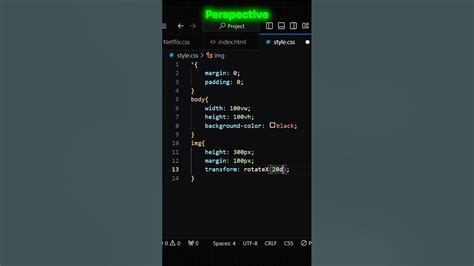 How Perspective Css Works Html5 Css3 Coding Pro Short Youtube