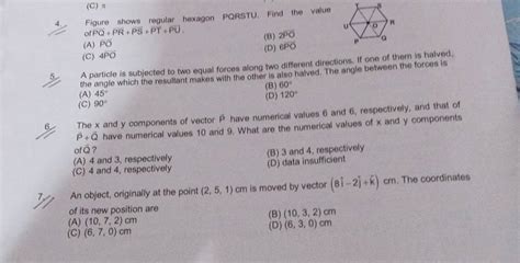 Figure Shows Regular Hexagon Pqrstu Find The Value Of Pqprpsptpu
