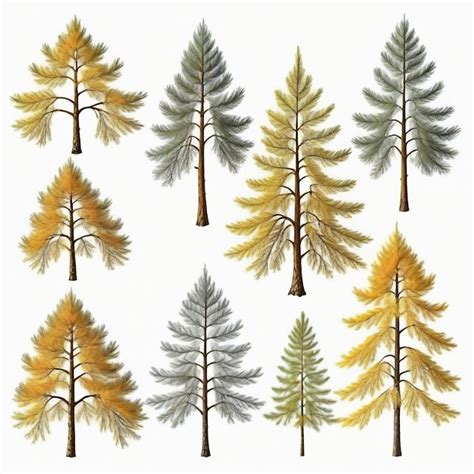 Premium Vector A Collection Of Trees From The Collection Of The Three