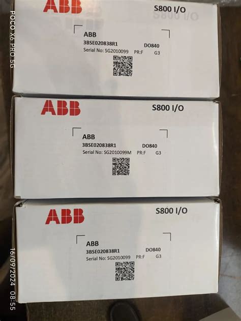 ABB DCS SYSTEM 800XA S800 I O DIGITAL OUTPUT MODULE DO840 3BSE020838R1 At 75162 Piece
