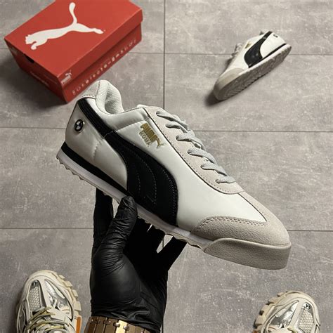 Мужские кроссовки BMW x Puma Roma White Black Grey, черно-белые ...