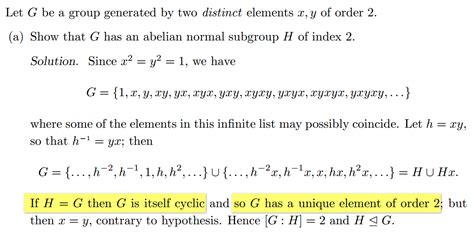 Group Theory Question For Cyclic Group Mathematics Stack Exchange