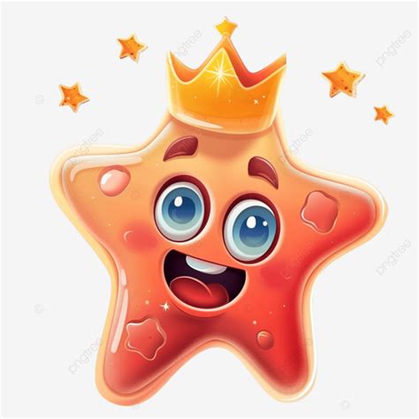 웃는 얼굴과 왕관을 가진 만화 스타 만화 스타 웃는 얼굴 왕관 Png 일러스트 및 이미지 에 대한 무료 다운로드 Pngtree