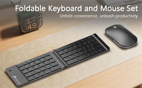 Amazon Com Acoucou Foldable Keyboard And Mouse Combo Wireless Keyboard And Mouse Set Portable