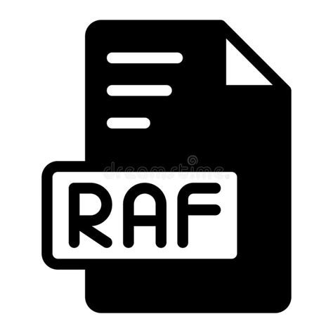 Raf Icon Glyph Design Image Extension Format File Type Icon Stock
