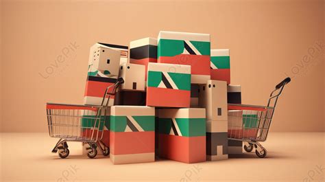 소셜 미디어와 웹사이트를 위한 매력적인 3d 렌더링으로 수단에서의 온라인 쇼핑 경험을 향상해보세요 소셜 미디어 배경 전자상거래 웹사이트 배경 당신의 배경 이미지