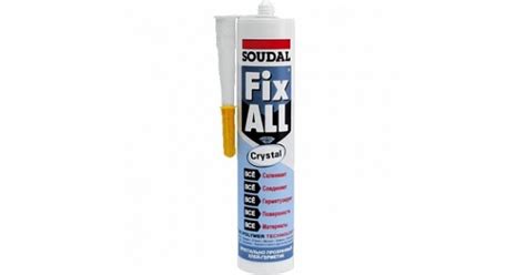 Клей-герметик SOUDAL FIX ALL Crystal 290 мл прозрачный — цена, купить в ...