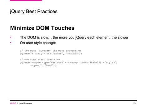 Jquery Best Practices Ppt