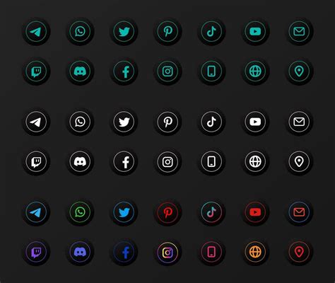Simple Elegant Social Media Icon Button 34381417 Vector Art At Vecteezy