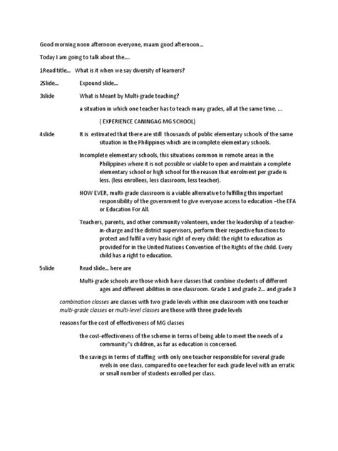 Script Pdf Classroom Teachers