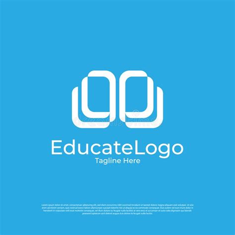 Vector Pixel Book Reading Logo Design Concept Creative Education Logo Design Stock Vector